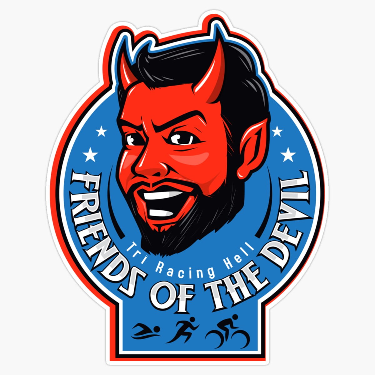 Maneki Friends Of The Devil Round Logo Er, Phone Decal Water Bottle ...