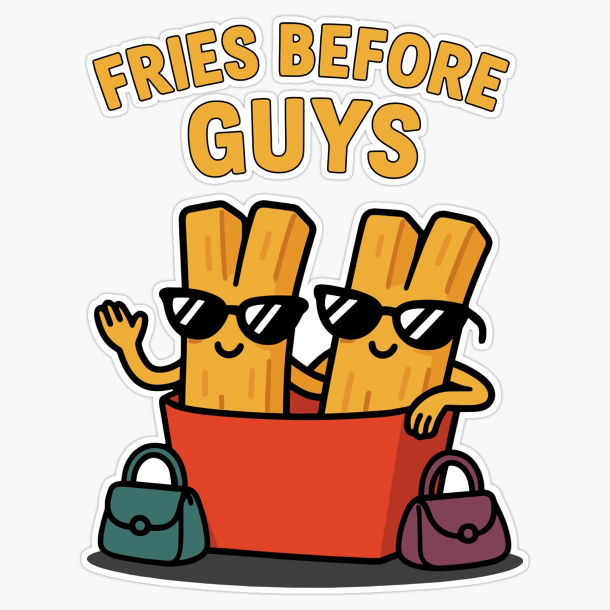 Maneki Fries Before Guys Er, Phone Decal Water Bottle Stickers Car ...