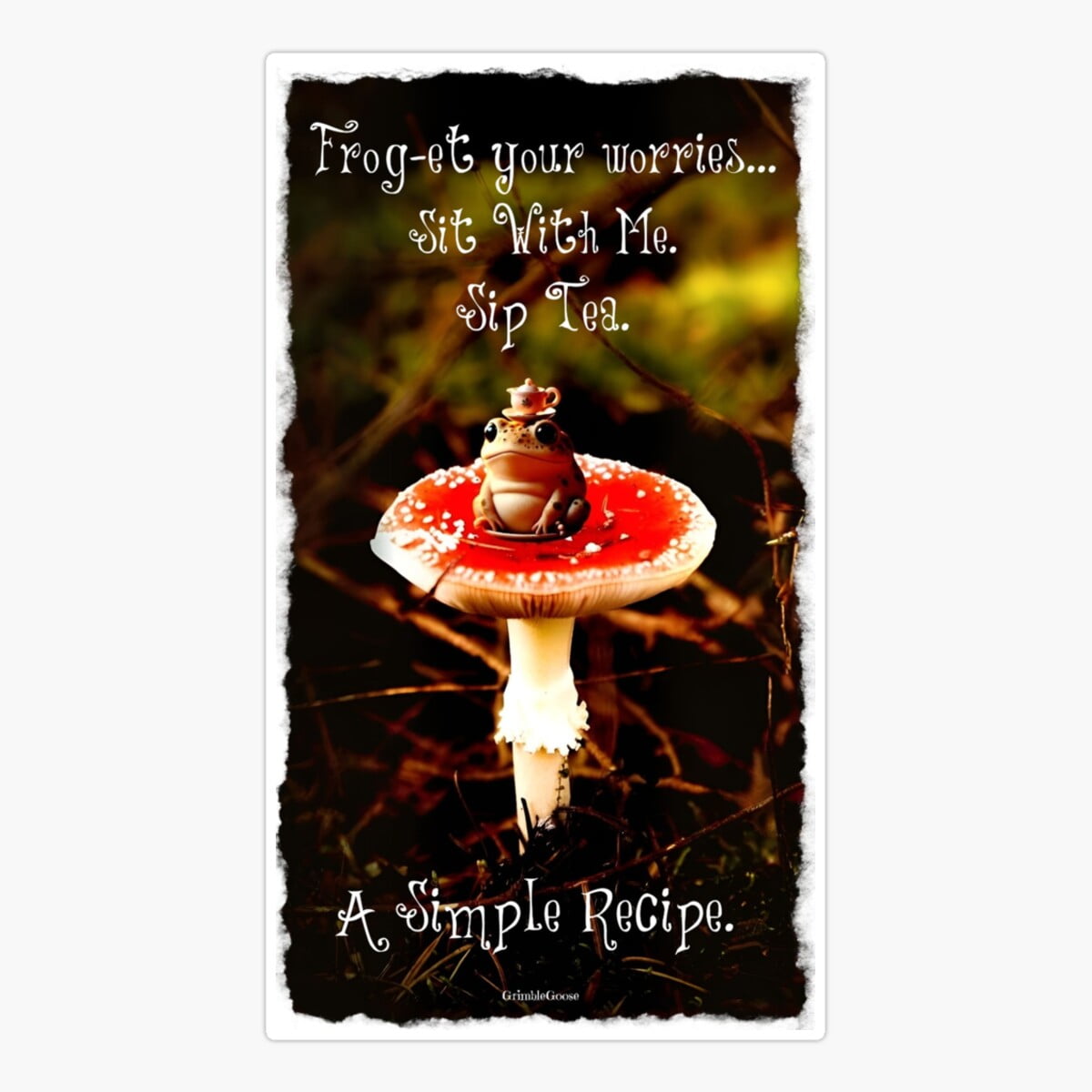 Maneki Frog-Et Your Worries – Whimsical Frog Tea Time Design | Cute ...