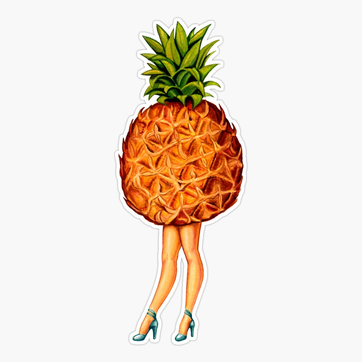 Maneki Fruit Pin-Up: Pineapple Girl Er, Phone Decal Water Bottle ...