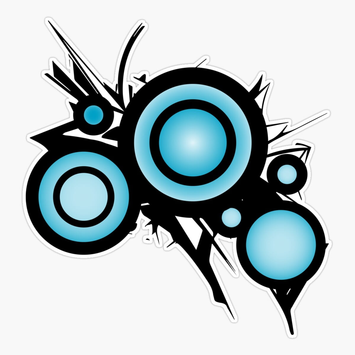 Maneki Frutiger Metro, Circles And Traces Of Grunge Black Ink, Ice ...