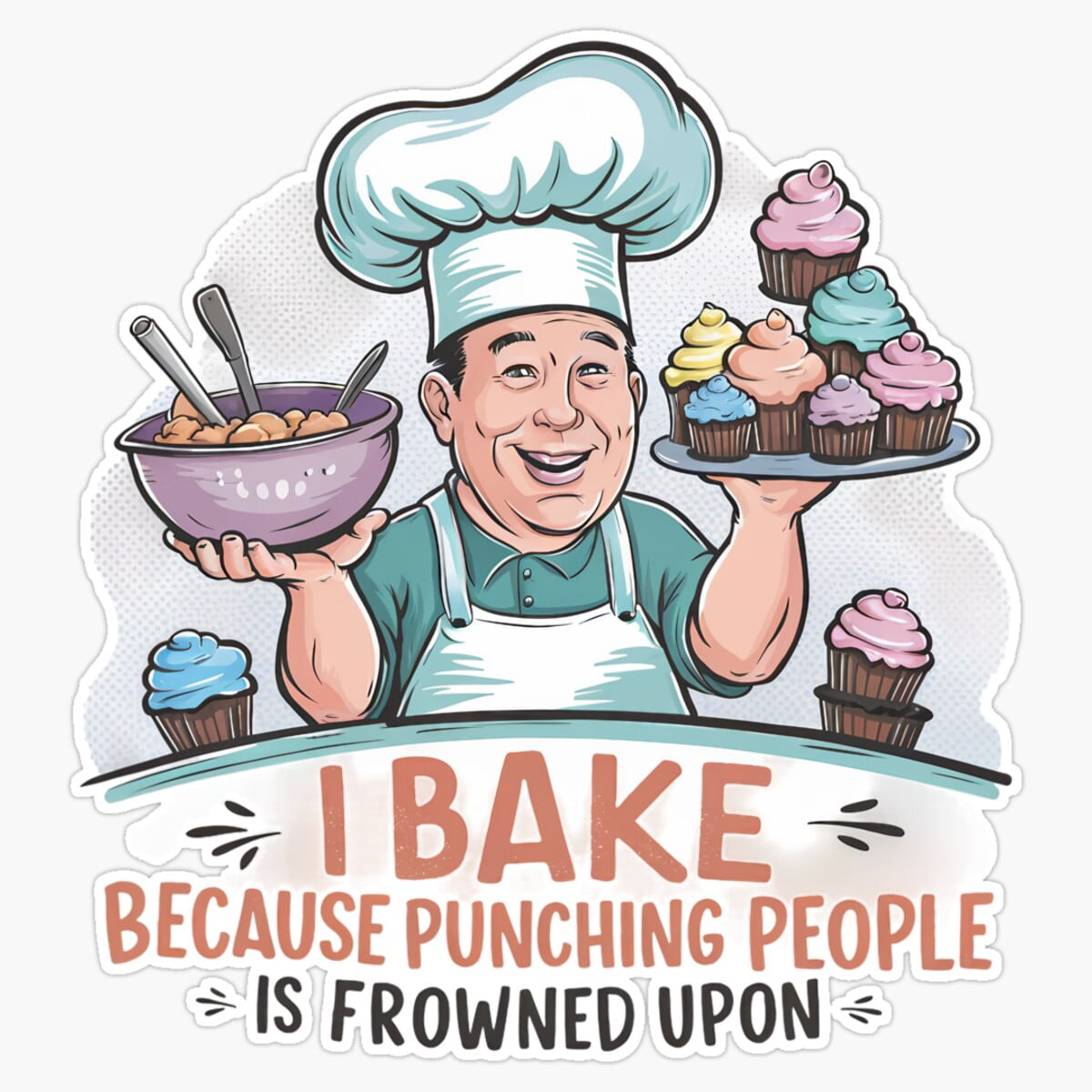 Maneki Funny Baking Chef Er, Phone Decal Water Bottle Stickers Car ...