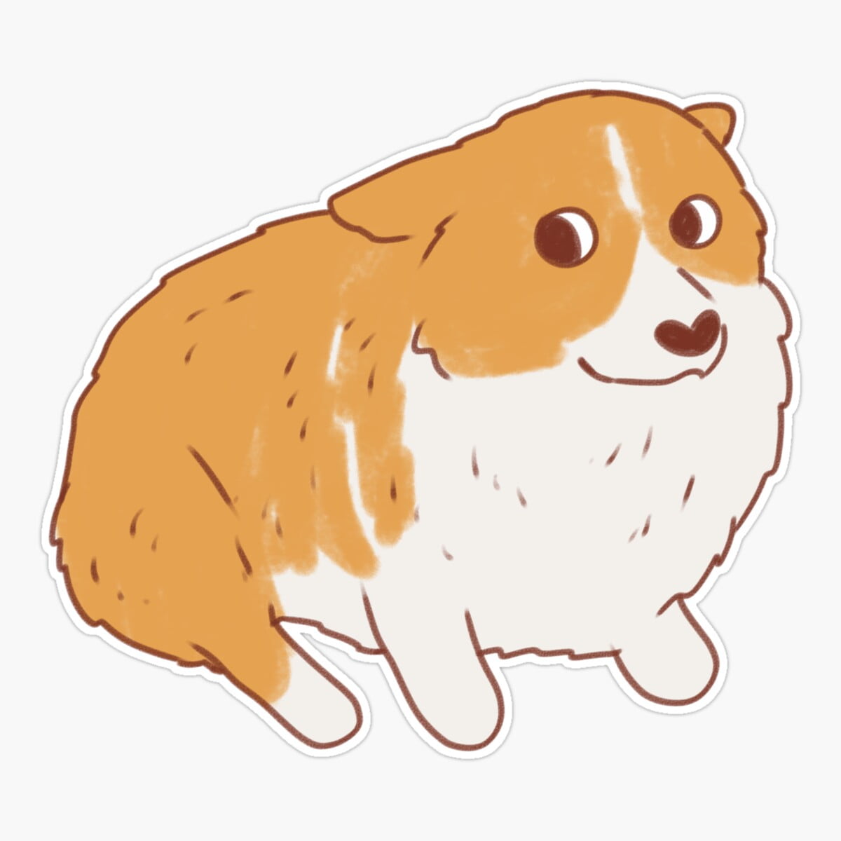 Maneki Funny Corgi Art Er, Phone Decal Water Bottle Stickers Car Decals ...