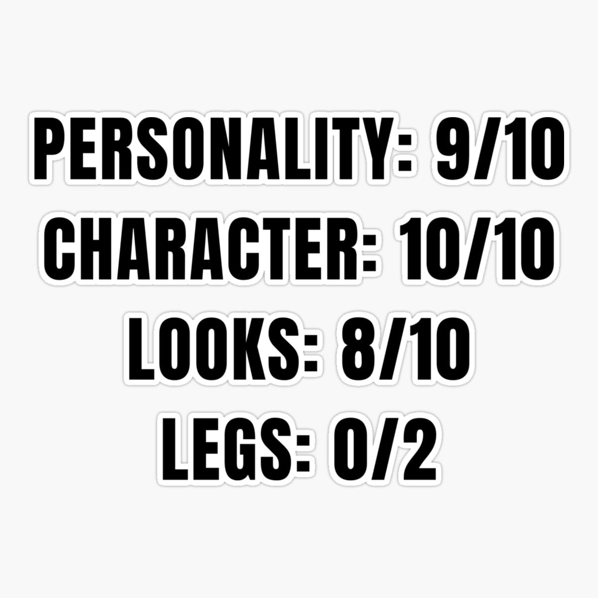 Maneki Funny Double Broken Leg Amputee Joke Gift Design Er, Phone Decal ...