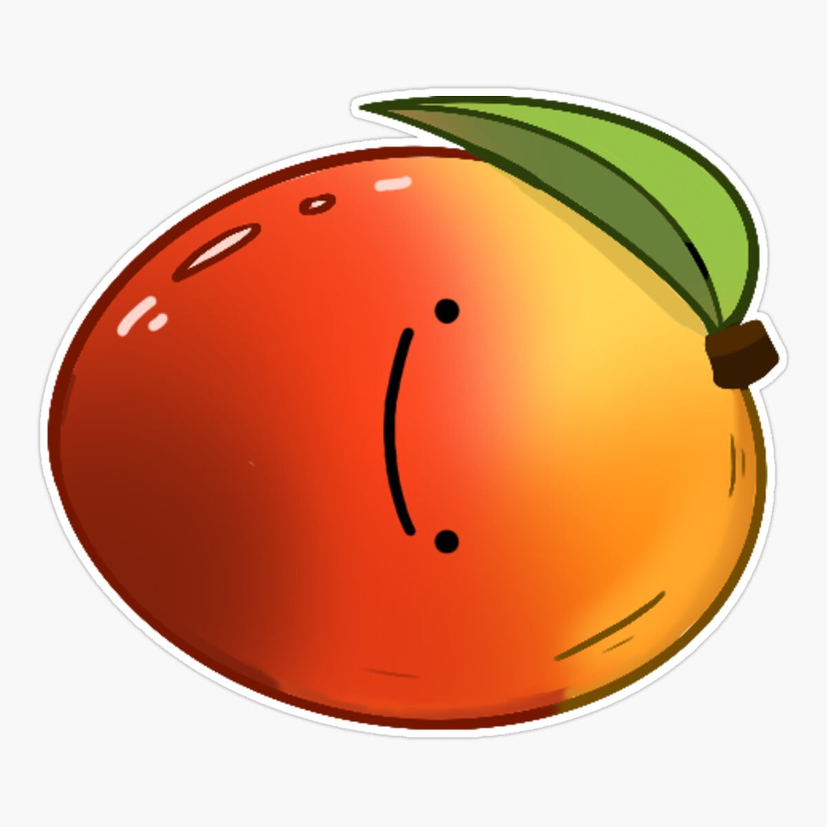 Maneki Funny Face Fruit - Mango Er, Phone Decal Water Bottle Stickers ...