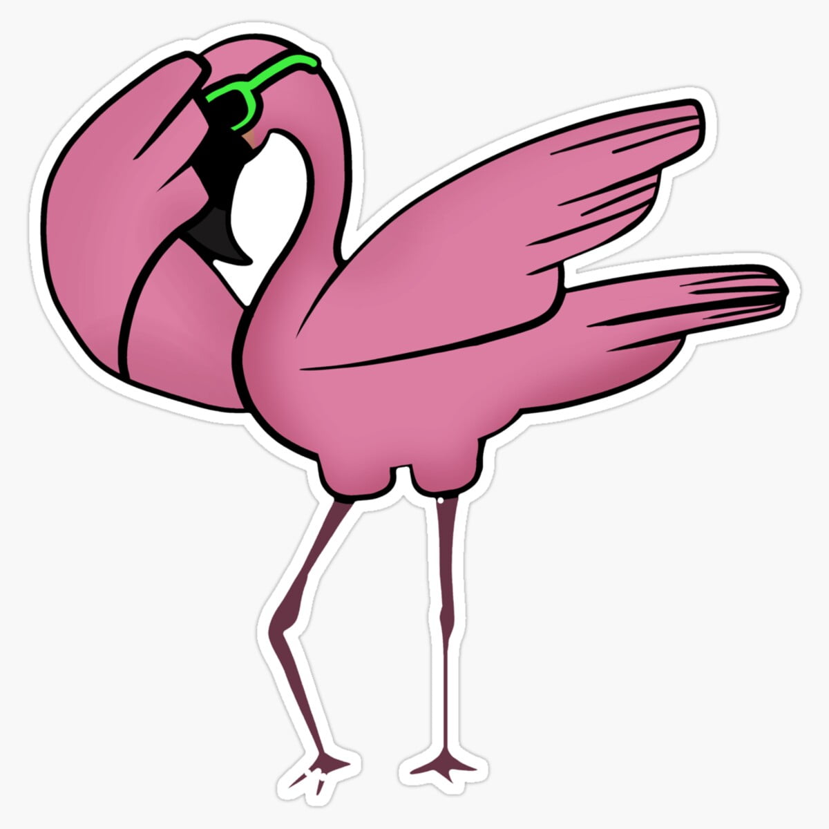 Maneki Funny Flamingo Dab Dabbing Dancing, Love Flamingos Er, Phone ...