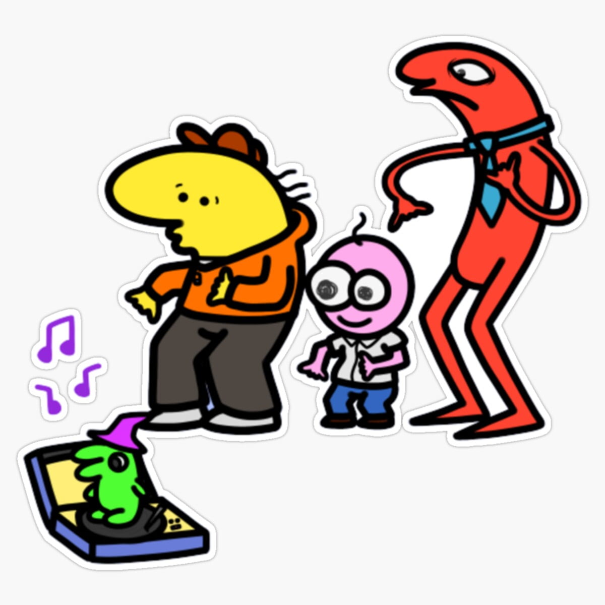 Maneki Funny Gleb Smiling Friends Cartoons Er, Phone Decal Water Bottle ...