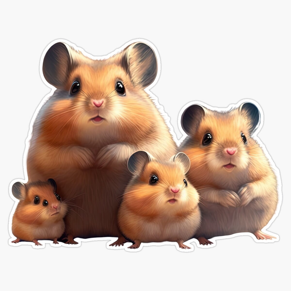 Maneki Funny Hamsters, Family Gift, Group Photo For Hamster Lovers Er ...