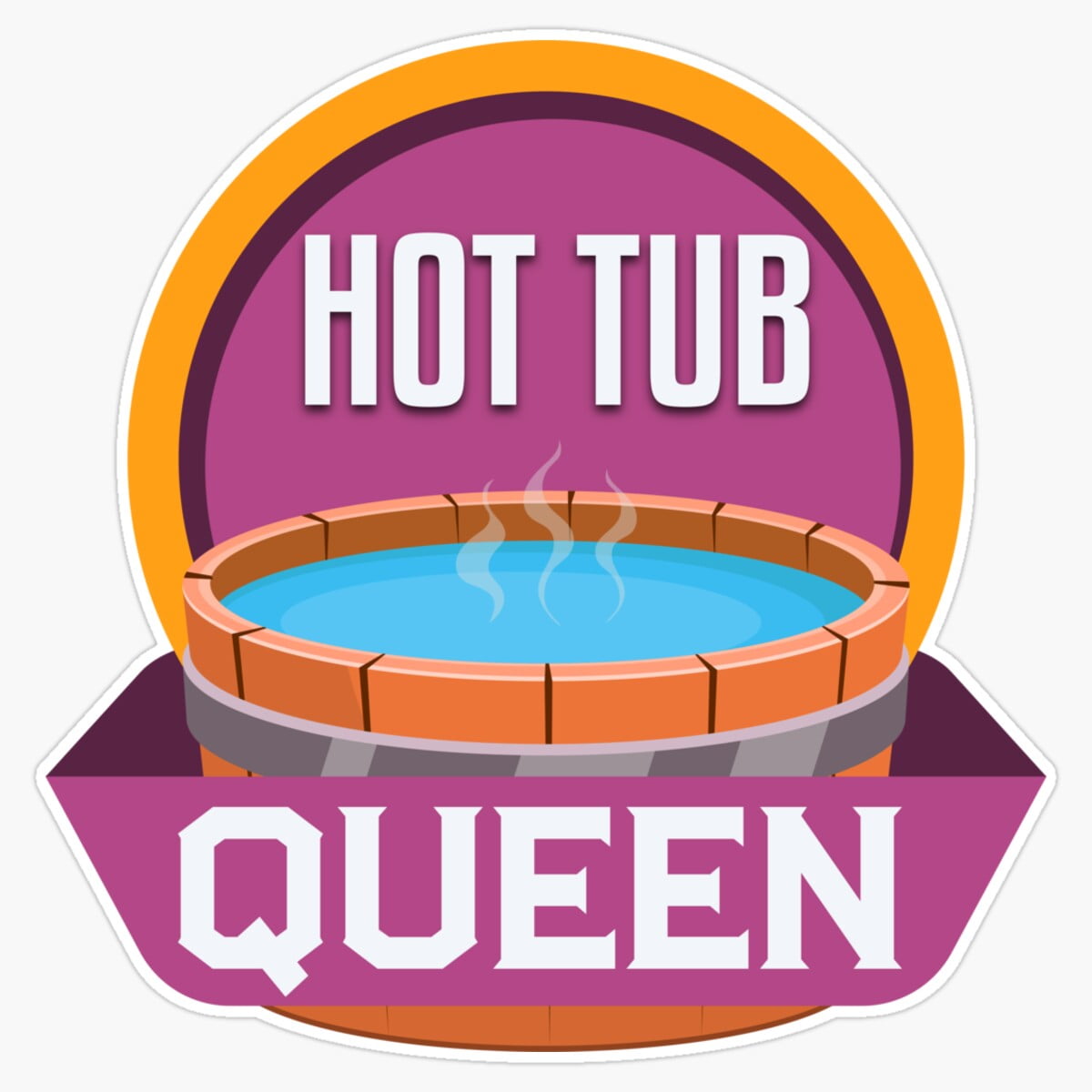 Maneki Funny Hot Tub Queen Relax Spa Sauna Party Hot Water Bath Er ...