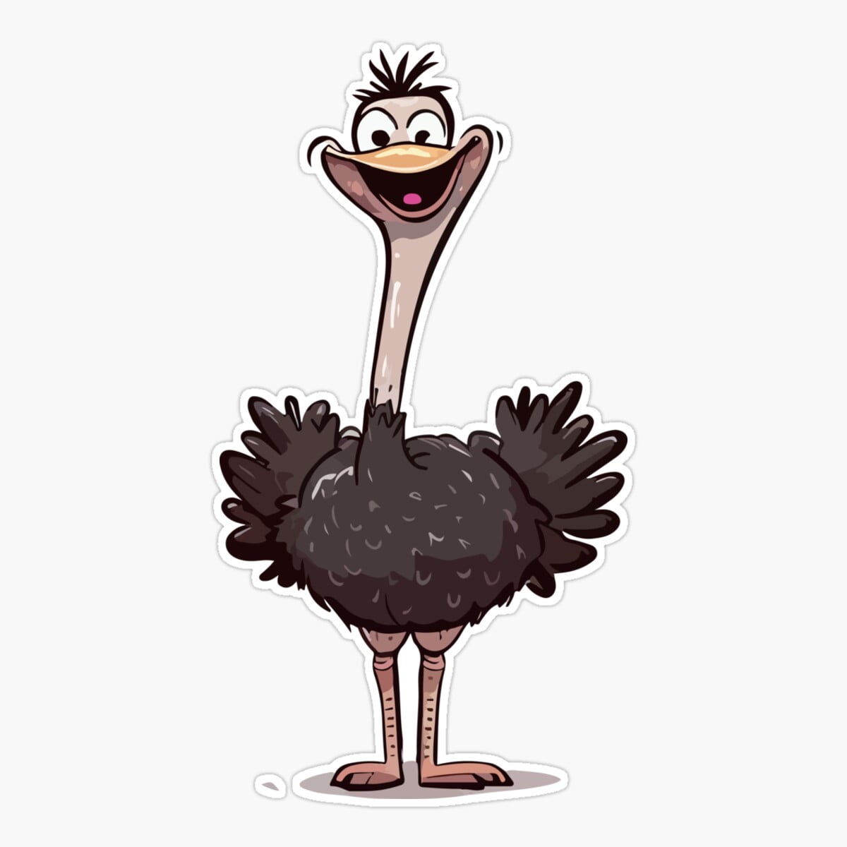 Maneki Funny Ostrich Er, Phone Decal Water Bottle Stickers Car Decals ...