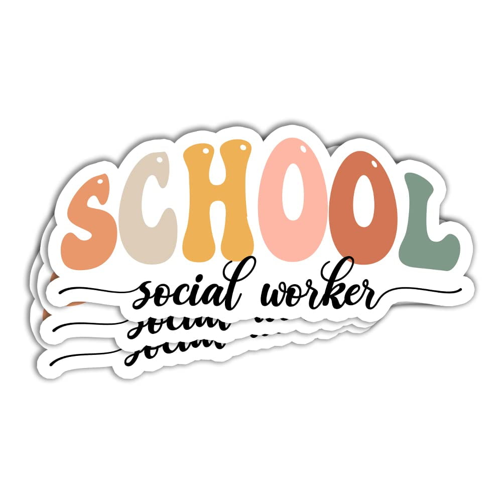 Maneki Funny School Social Worker Sticker School Social Worker ...