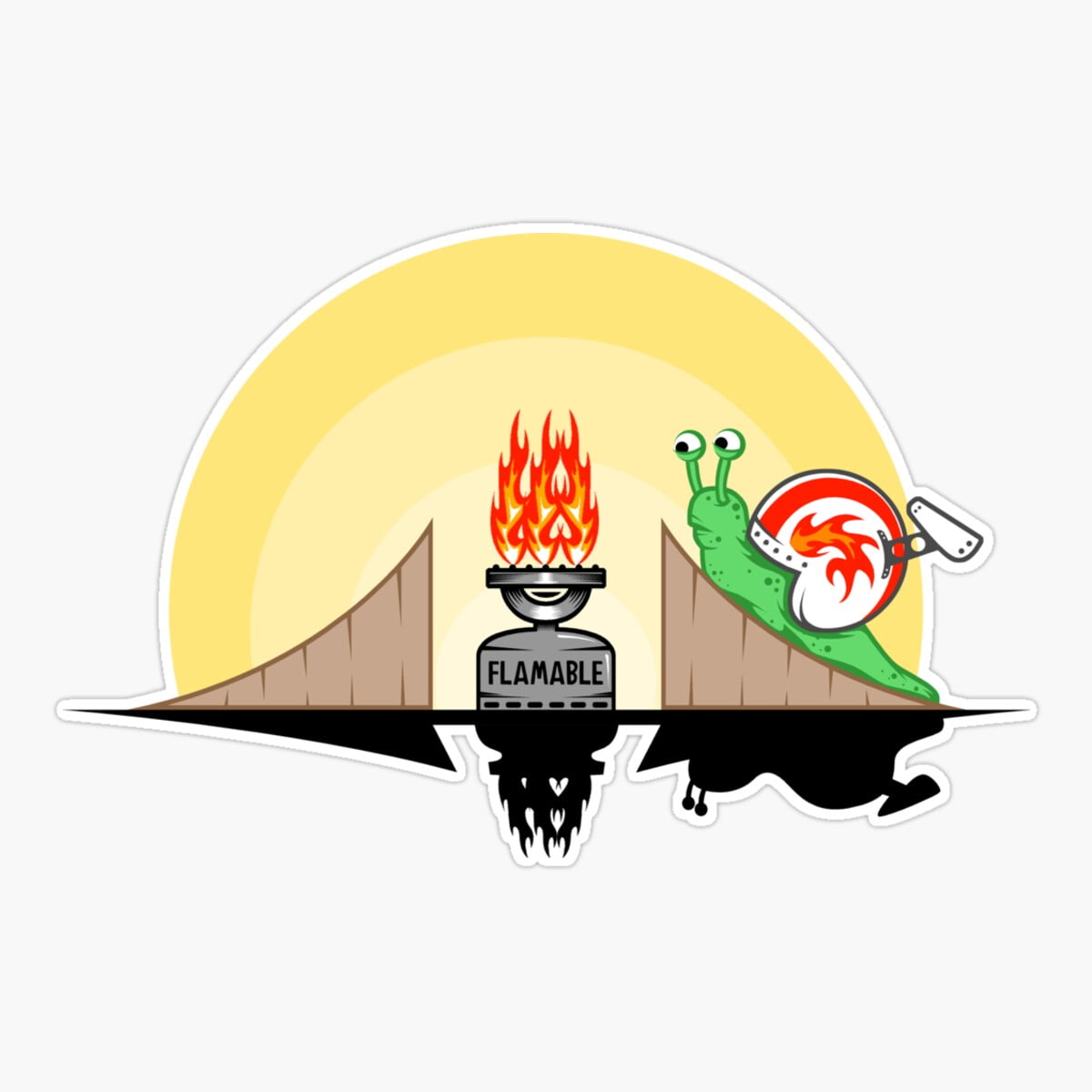 Maneki Funny Snail Stunt Fire Gift For Kids - Women Or Men Sticker ...