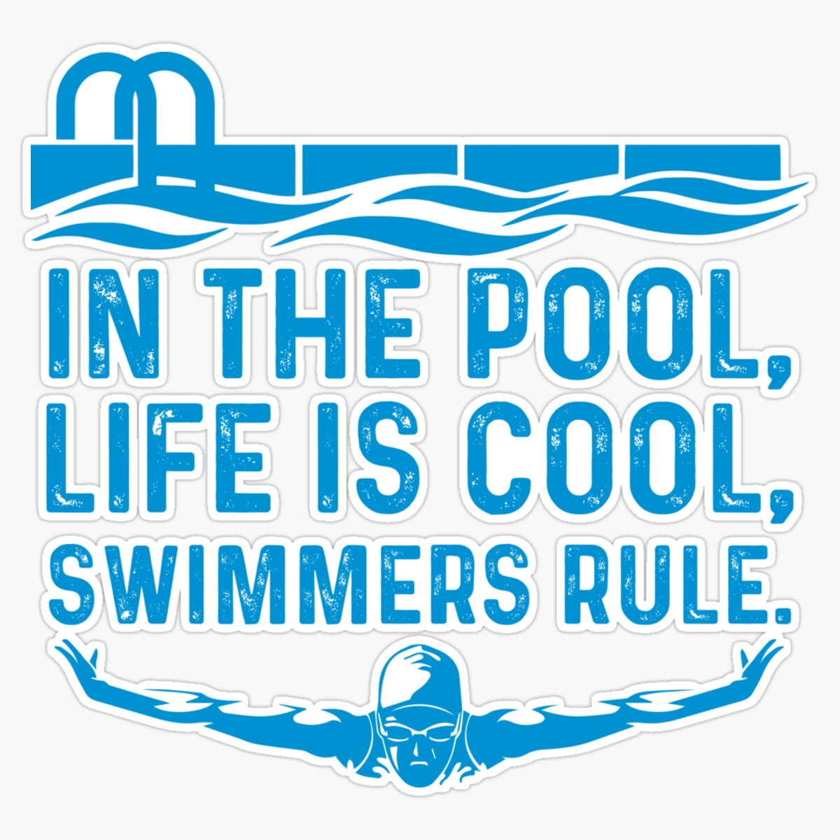 Maneki Funny Swim Swimming In The Pool Swimmers Rule Gifts Er, Phone ...