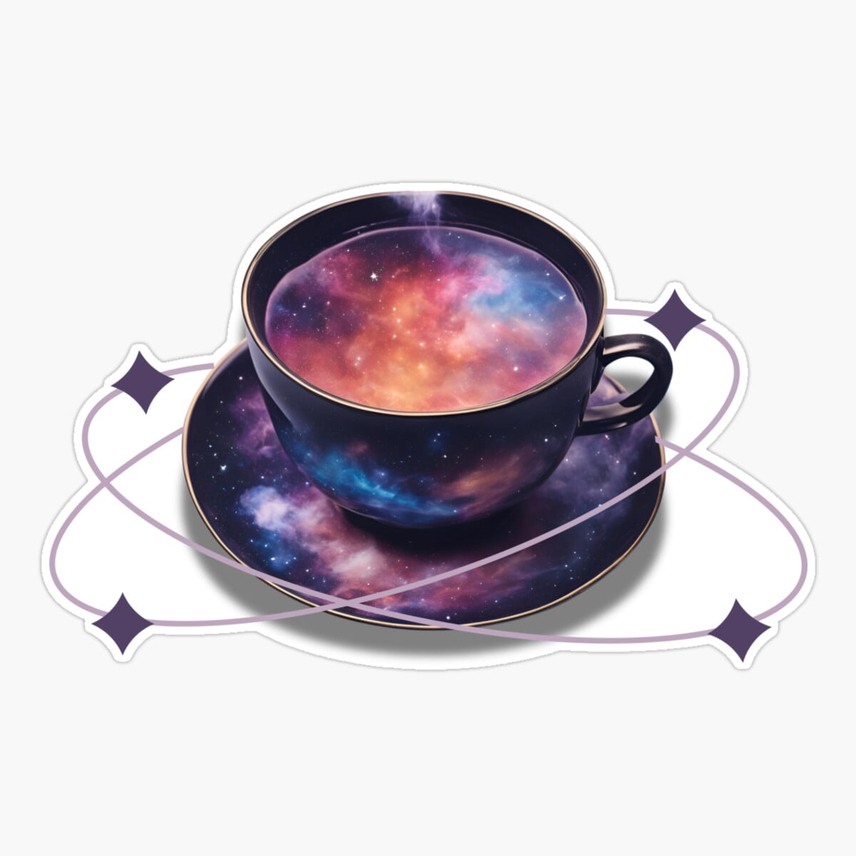 Maneki Galaxy Tea Er, Phone Decal Water Bottle Stickers Car Decals ...