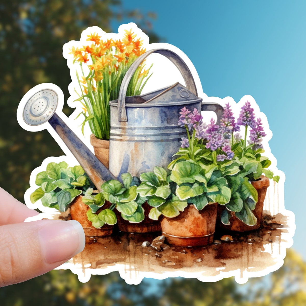 Maneki Gardening Sticker, Plant Lady Decal Spring Style Sticker Gift ...