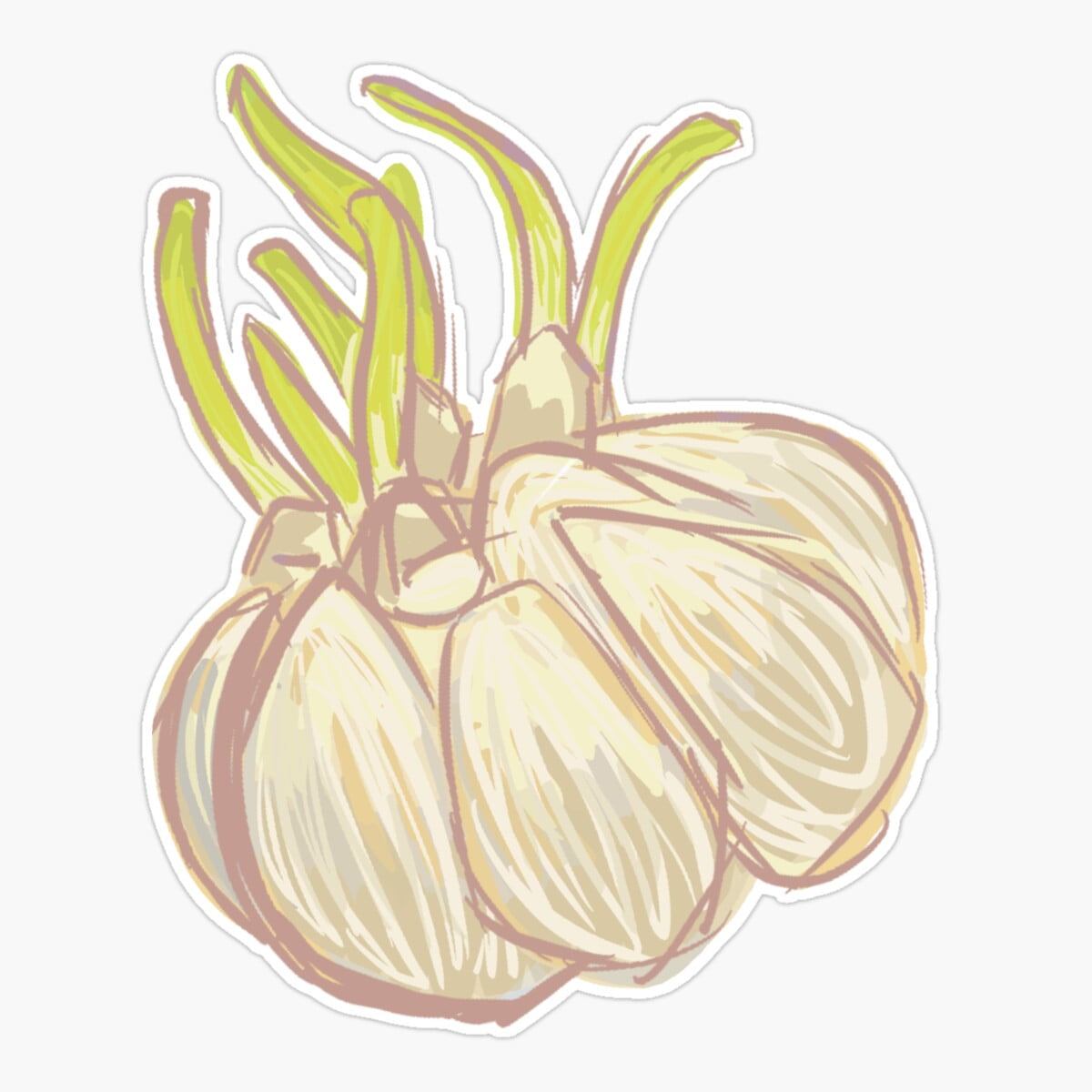 Maneki Garlic Bulb Sticker, Phone Decal Water Bottle Stickers Car ...