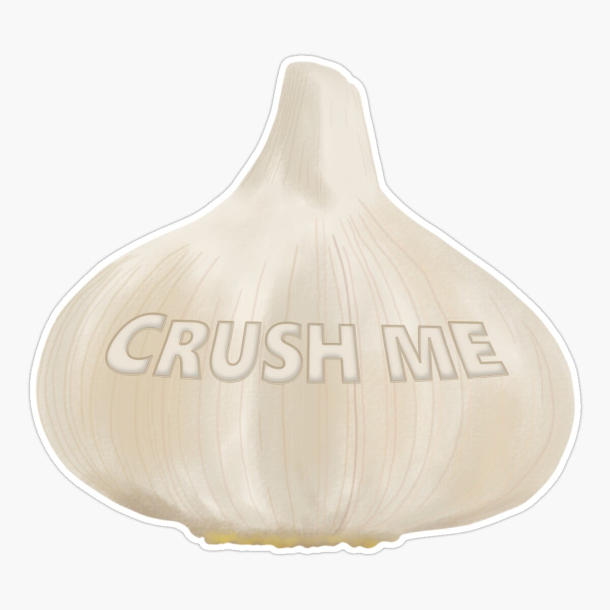 Maneki Garlic - Crush Me Sticker, Phone Decal Water Bottle Stickers Car ...