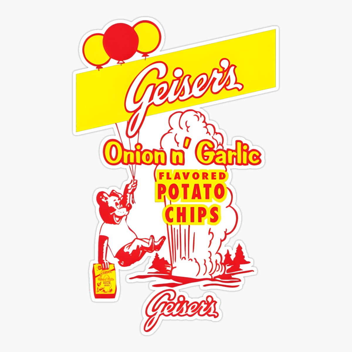 Maneki Geiser'S Onion N' Garlic Potato Chips Er, Phone Decal Water ...
