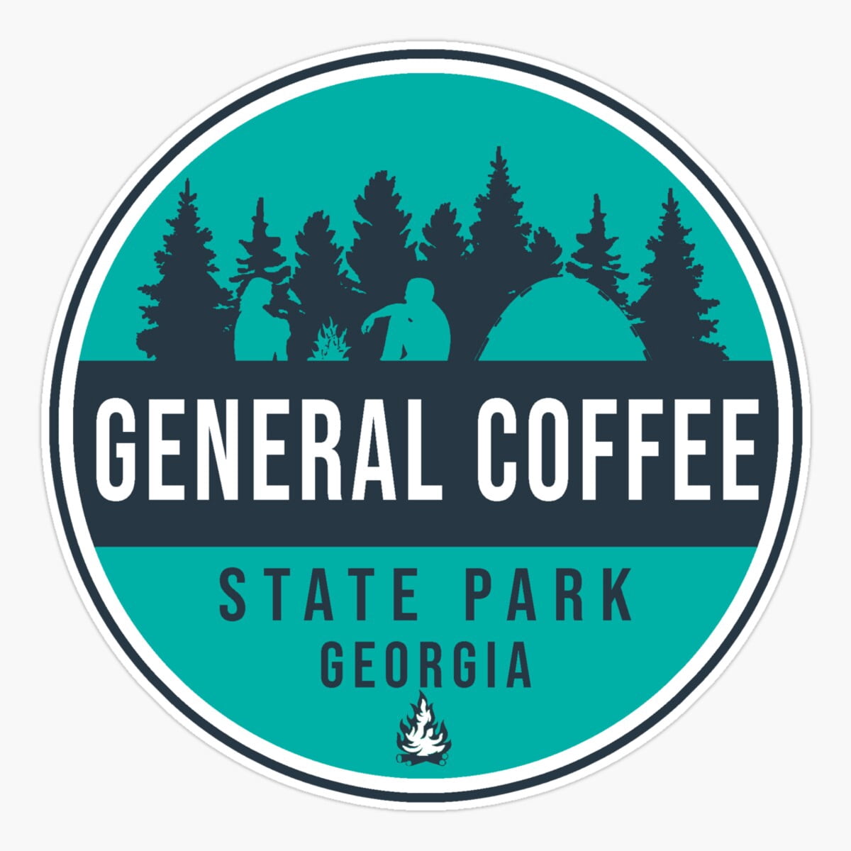 Maneki General Coee State Park Adventure Logo Er, Phone Decal Water ...