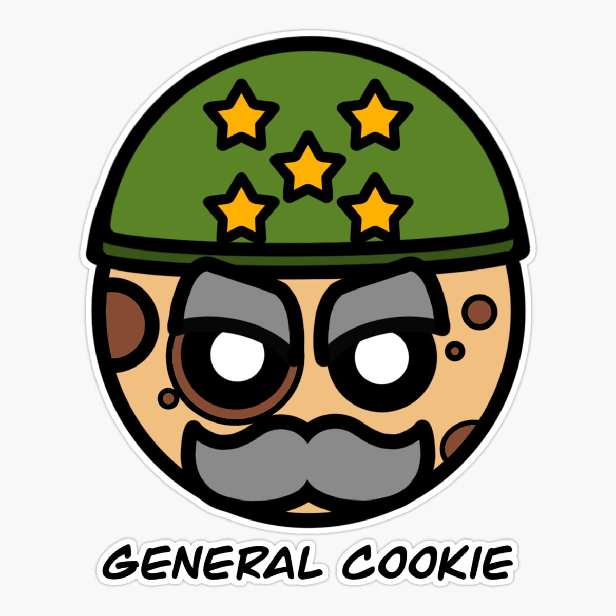 Maneki General Cookie Sticker, Phone Decal Water Bottle Stickers Car ...