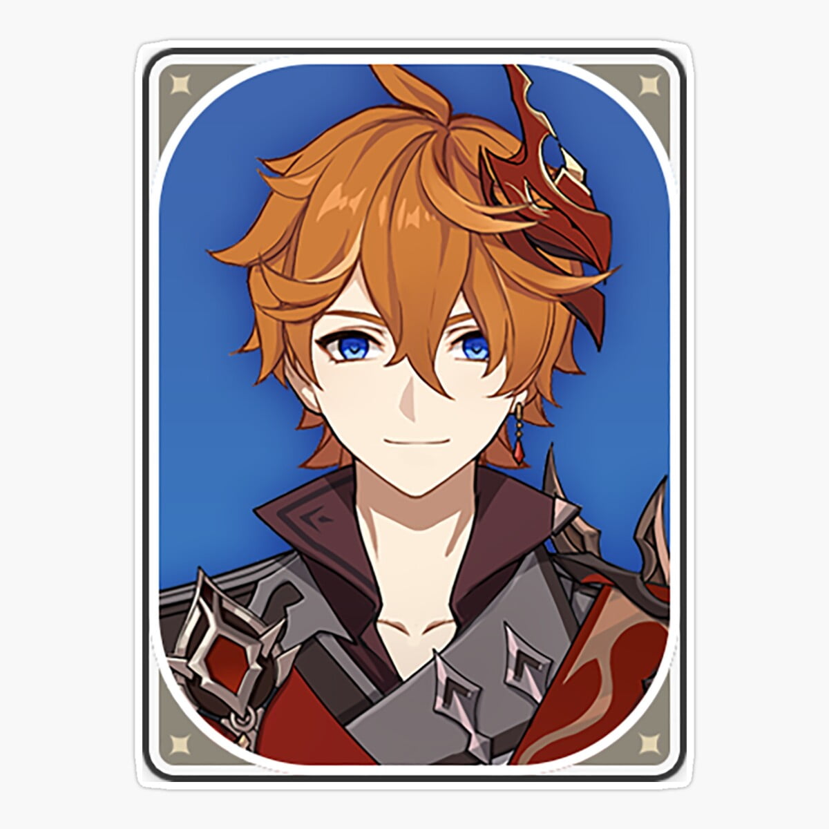 Maneki Genshin Impact - Childe (Tartaglia) Oicial Card Er, Phone Decal ...