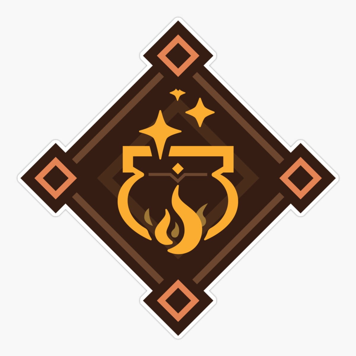 Maneki Genshin Impact Cooking Logo Sticker, Phone Decal Water Bottle ...