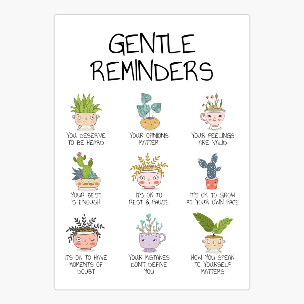 Maneki Gentle Reminders Positive Affirmations Wellbeing Art Therapy ...