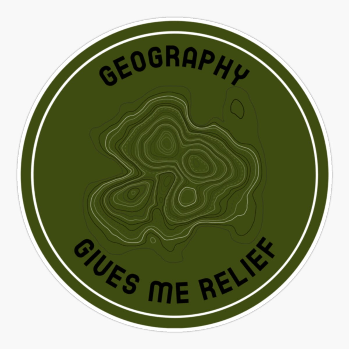 Maneki Geography Gives Me Relie Sticker, Phone Decal Water Bottle ...