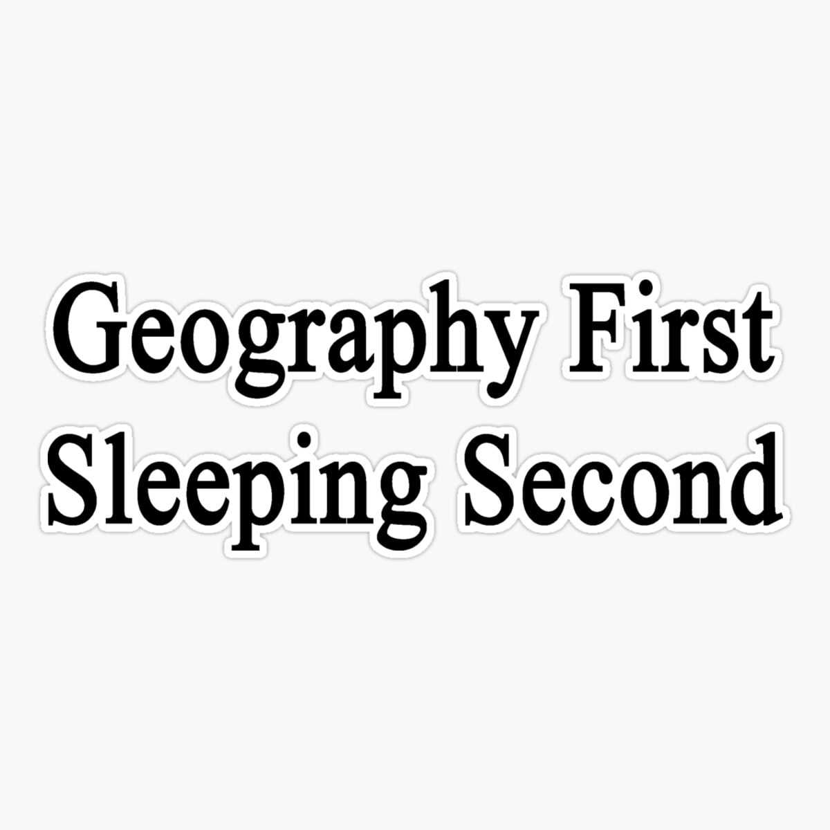Maneki Geography Irst Sleeping Second Sticker, Phone Decal Water Bottle ...