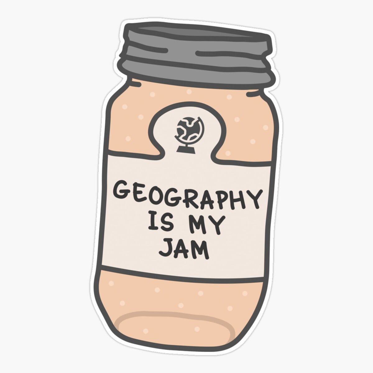 Maneki Geography Is My Jam Sticker, Phone Decal Water Bottle Stickers ...