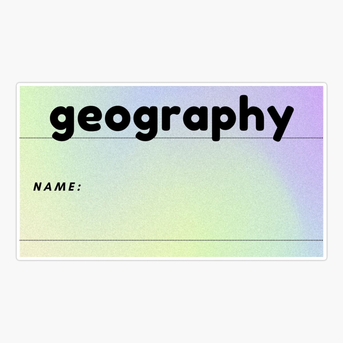Maneki Geography Name Tag Sticker, Phone Decal Water Bottle Stickers ...