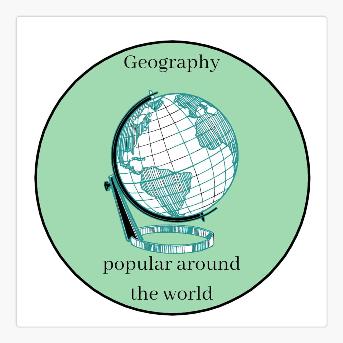 Maneki Geography: Popular Around The World Sticker, Phone Decal Water ...