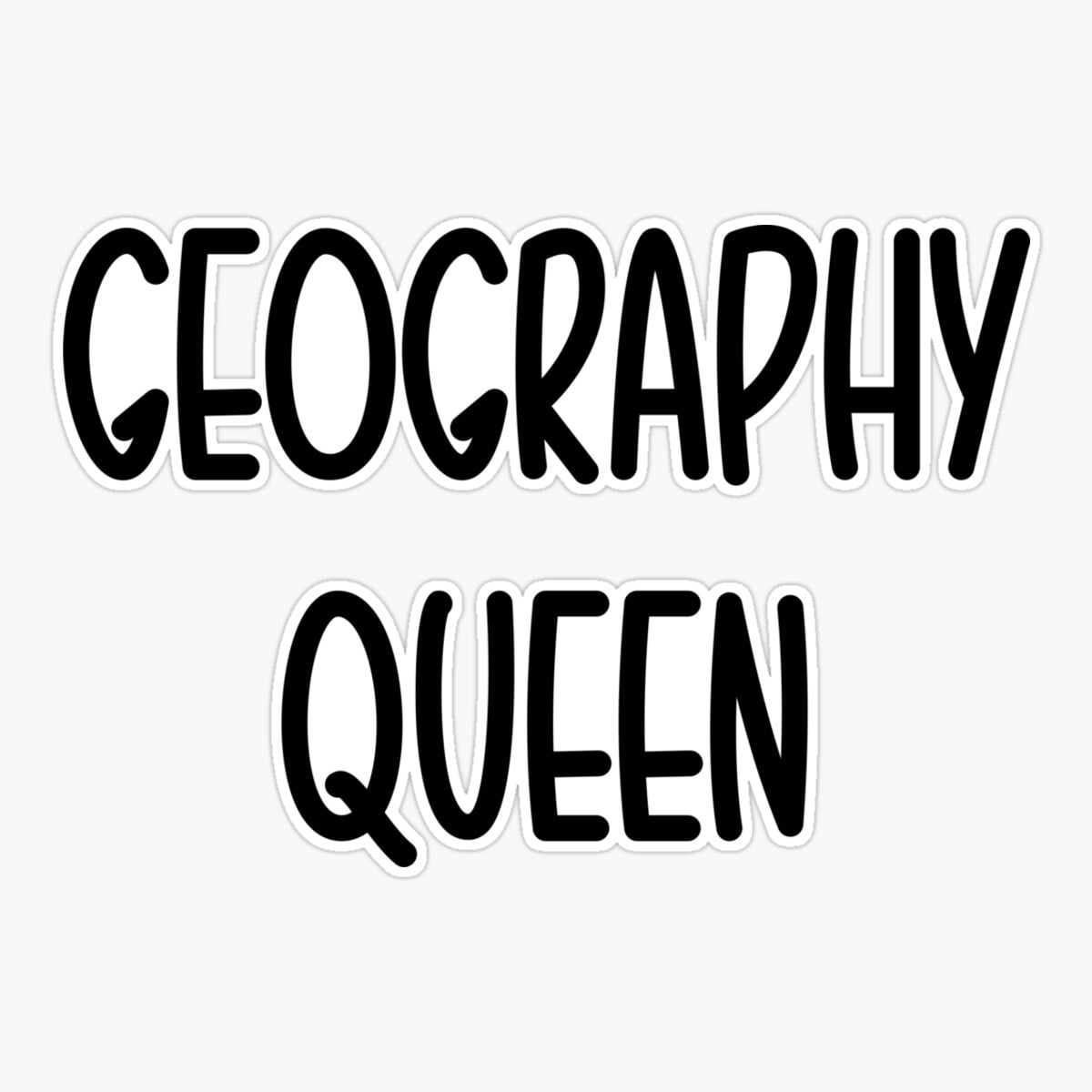 Maneki Geography Queen Sticker, Phone Decal Water Bottle Stickers Car ...