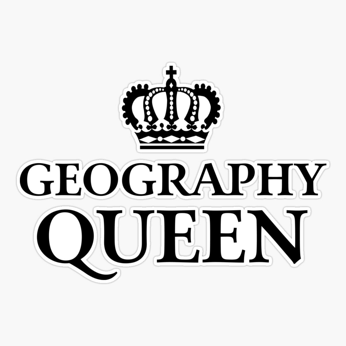 Maneki Geography Queen Sticker, Phone Decal Water Bottle Stickers Car ...