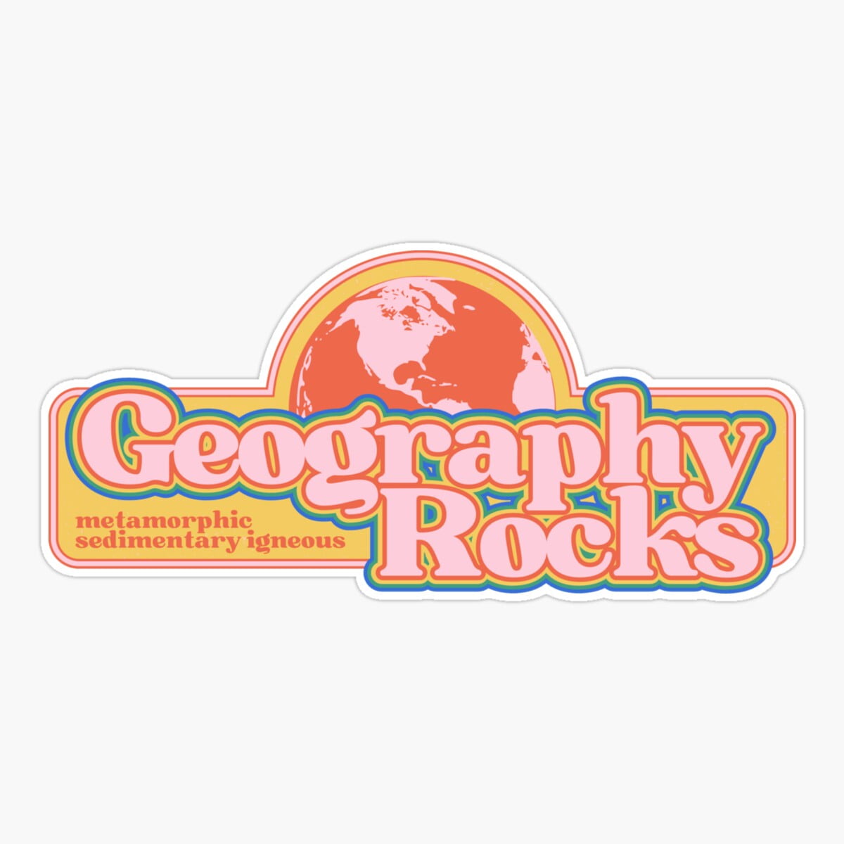 Maneki Geography Rocks Sticker, Phone Decal Water Bottle Stickers Car ...