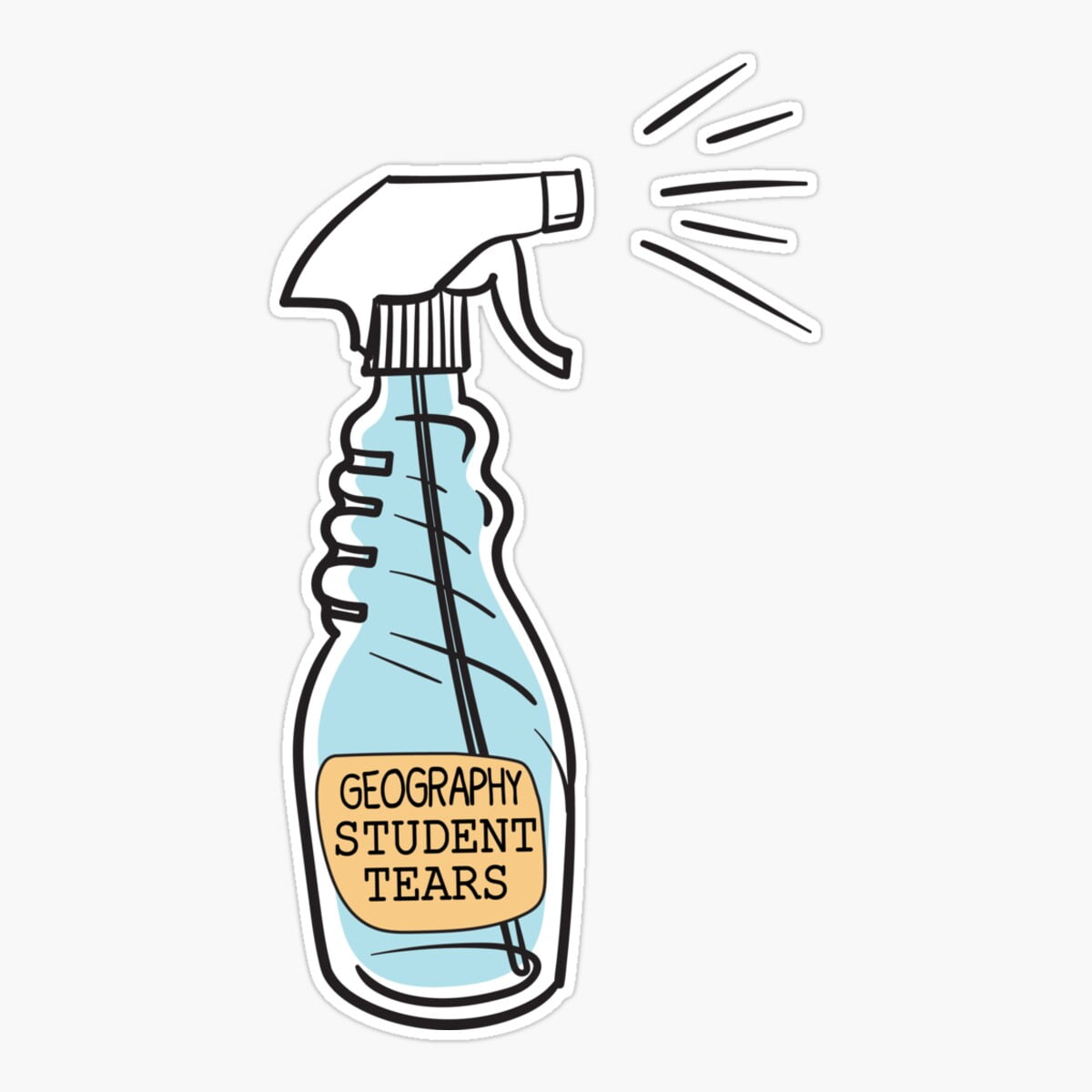 Maneki Geography Student Tears, Unny Geography Student Sticker, Phone ...