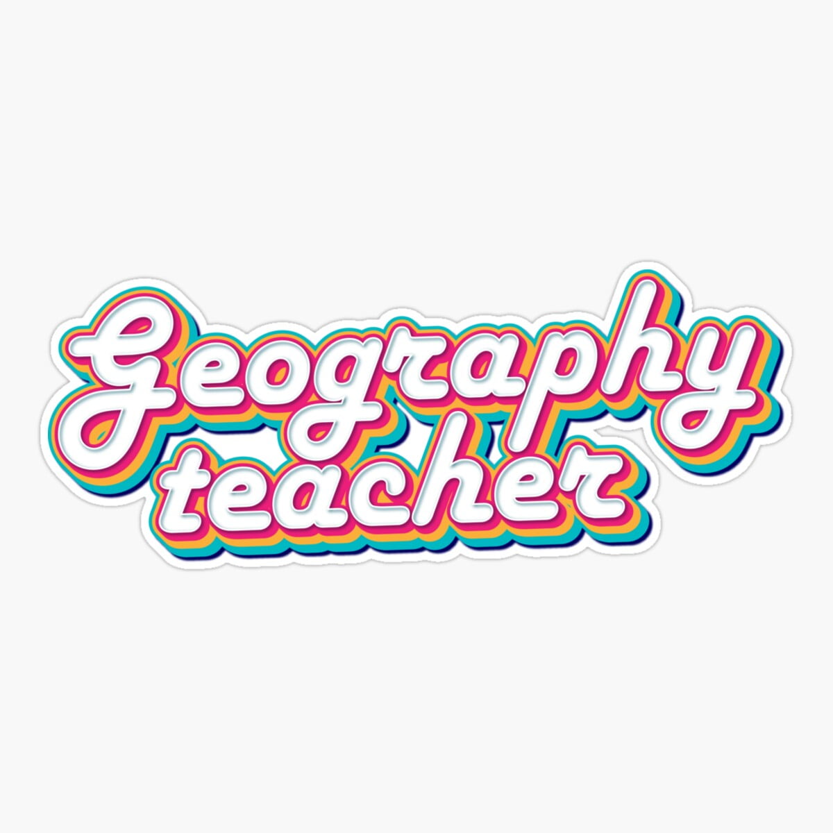 Maneki Geography Teacher Git Idea | Back To School Sticker, Phone Decal ...