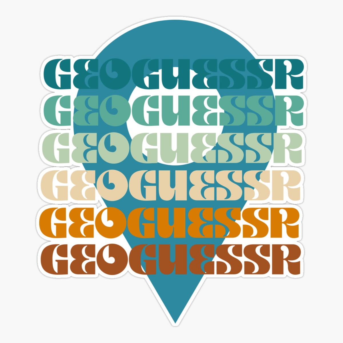 Maneki Geoguessr Retro Sticker, Phone Decal Water Bottle Stickers Car ...