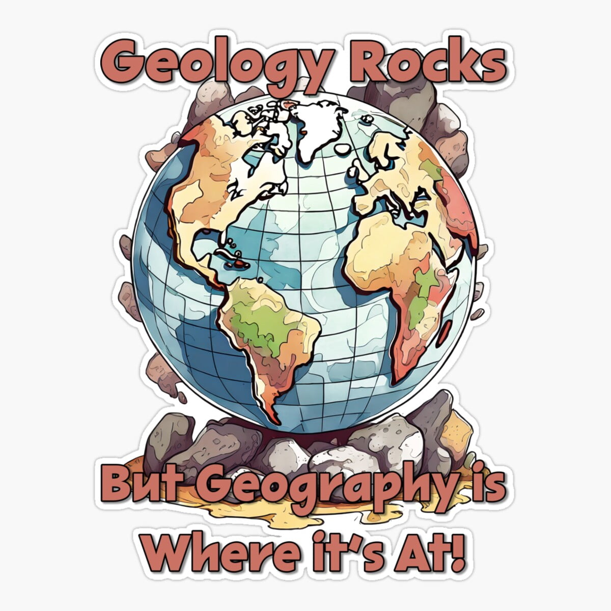 Maneki Geology Rocks Sticker, Phone Decal Water Bottle Stickers Car ...