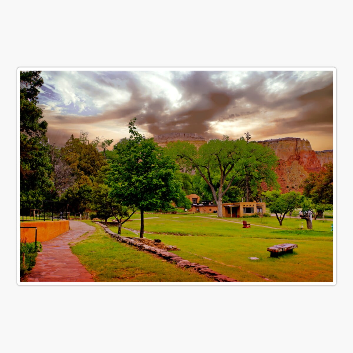 Maneki Georgia O'Keee Ghost Ranch Sticker, Phone Decal Water Bottle ...