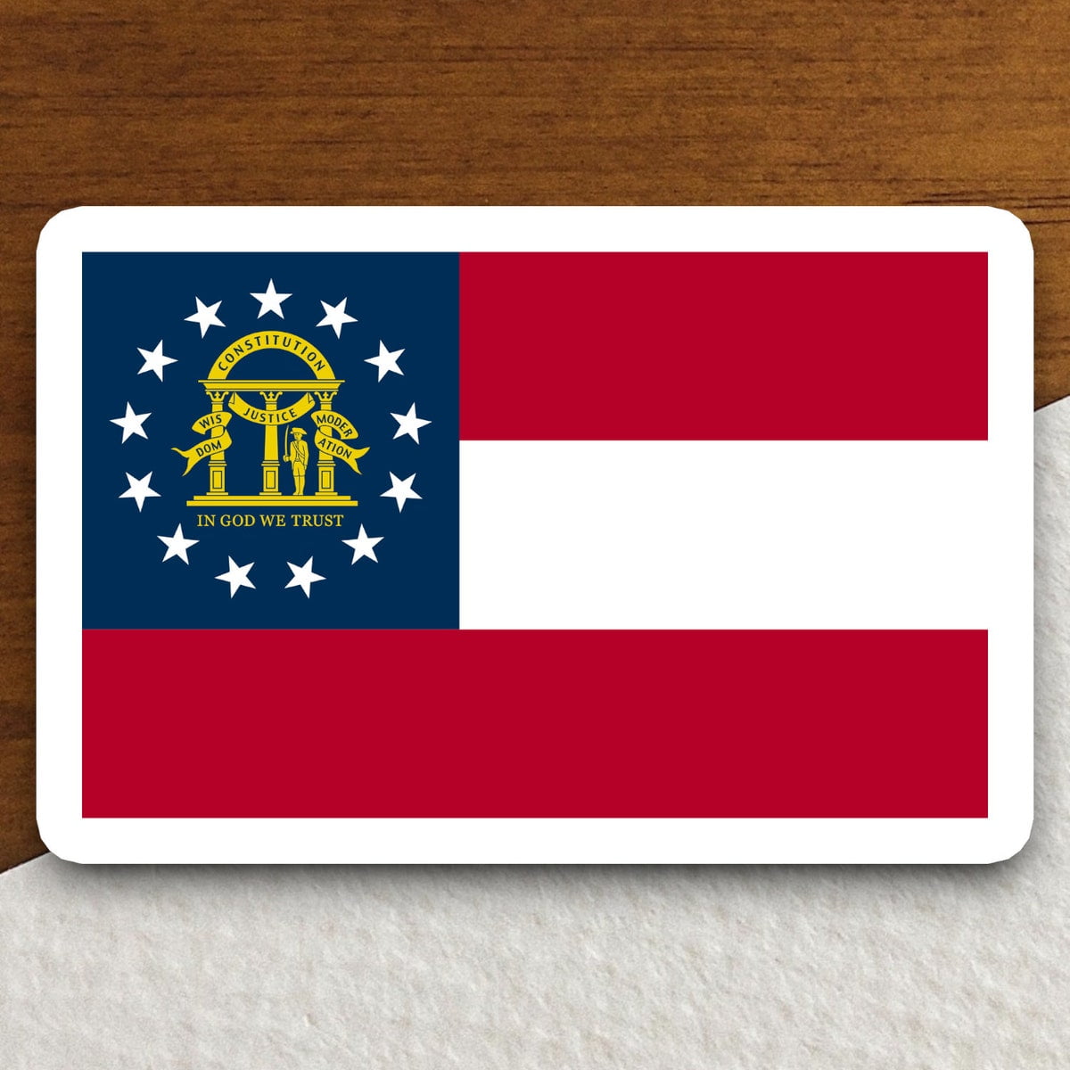 Maneki Georgia State Sticker, Georgia Flag Sticker, Pennant Sticker ...