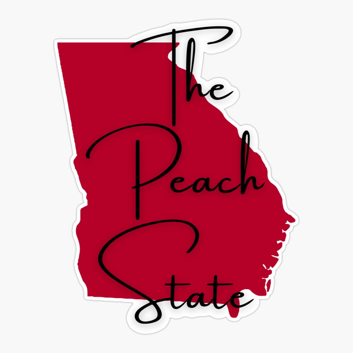 Maneki Georgia | The Peach State | State Nicknames Series Sticker ...