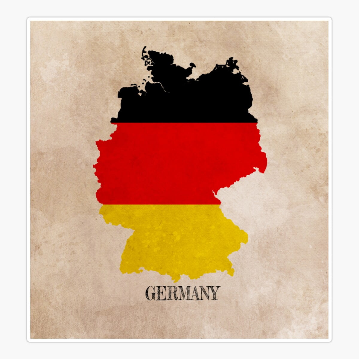 Maneki Germany Map Sticker, Phone Decal Water Bottle Stickers Car ...