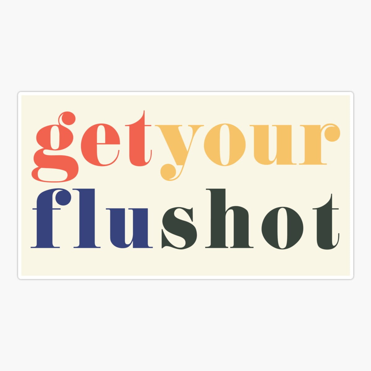 Maneki Get Your Flu Shot Er, Phone Decal Water Bottle Stickers Car ...