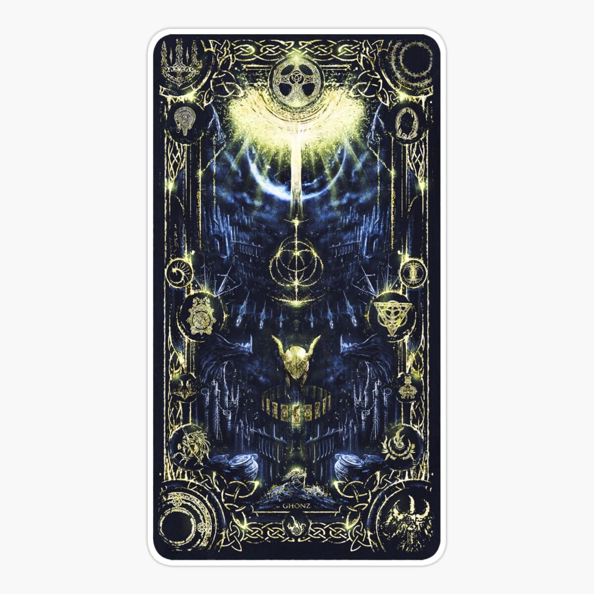 Maneki Ghonz'S Tarot Reverse Er, Phone Decal Water Bottle Stickers Car ...