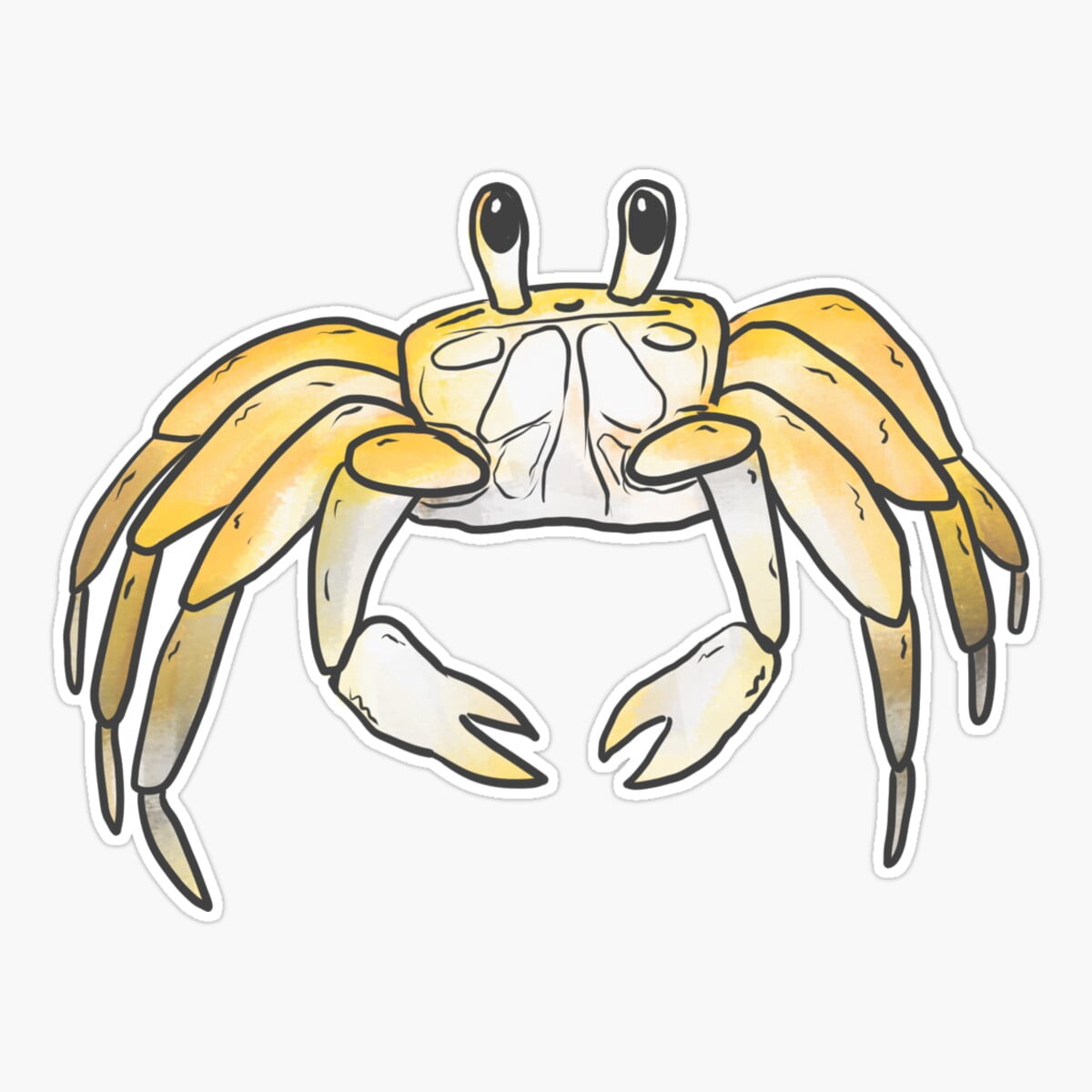 Maneki Ghost Crab Sticker, Phone Decal Water Bottle Stickers Car Decals ...