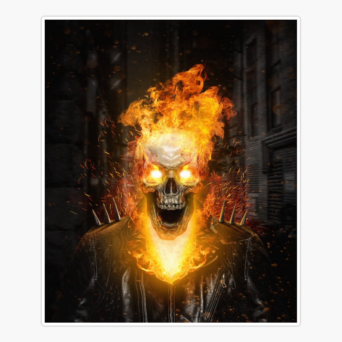 Maneki Ghost Rider Er, Phone Decal Water Bottle Stickers Car Decals ...