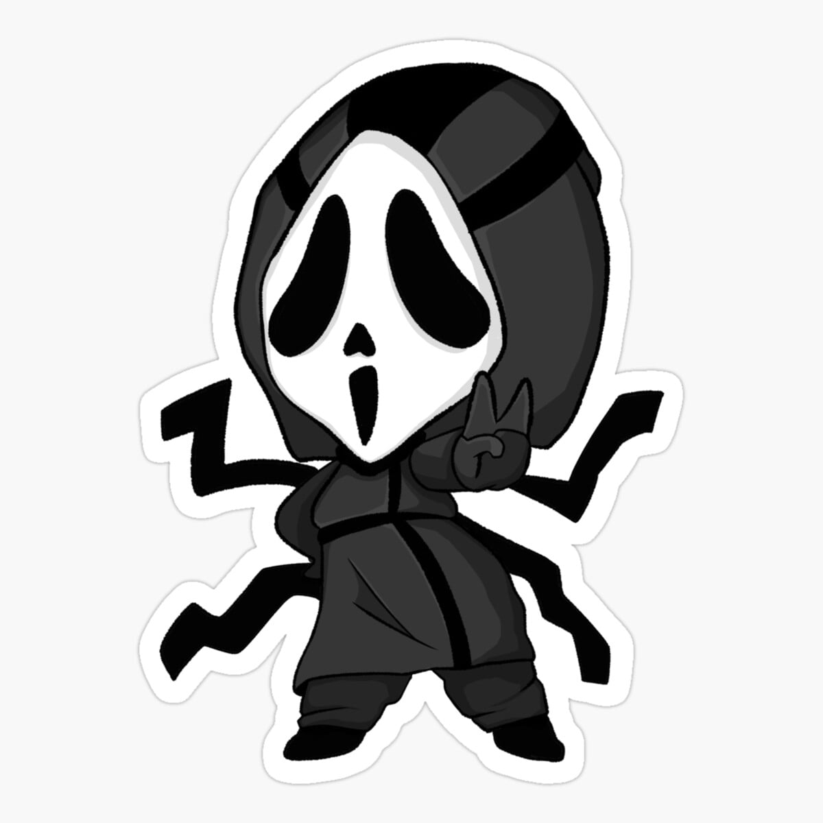 Maneki Ghostface Er, Phone Decal Water Bottle Stickers Car Decals ...