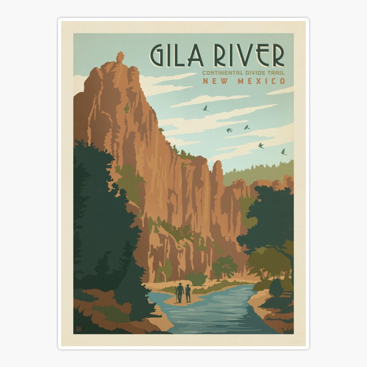 Maneki Gila River New Mexico Sticker, Phone Decal Water Bottle Stickers ...