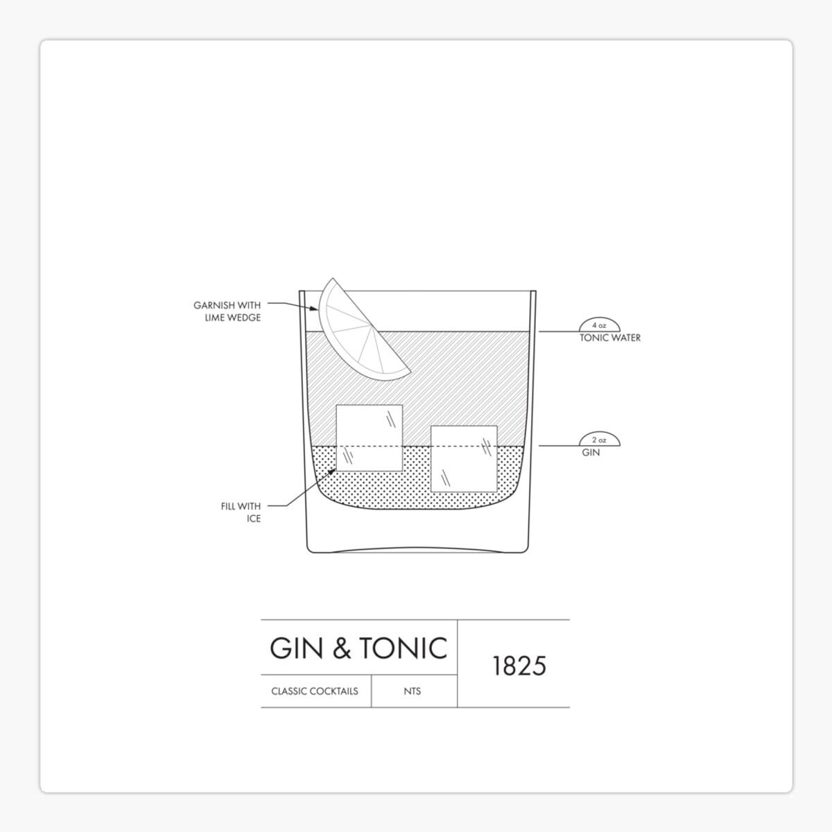 Maneki Gin & Tonic | Clic Cocktail Sticker, Phone Decal Water Bottle ...